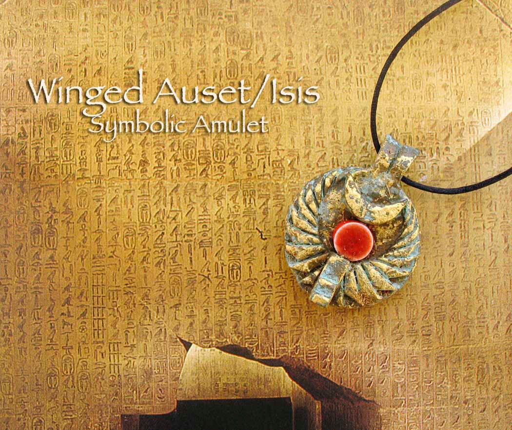 Winged Isis /Auset Symbolic Amulet Egyptian Goddess