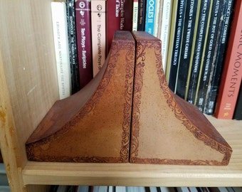 Leather bookends | Etsy