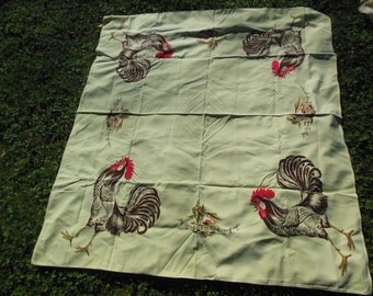 Rooster tablecloth | Etsy