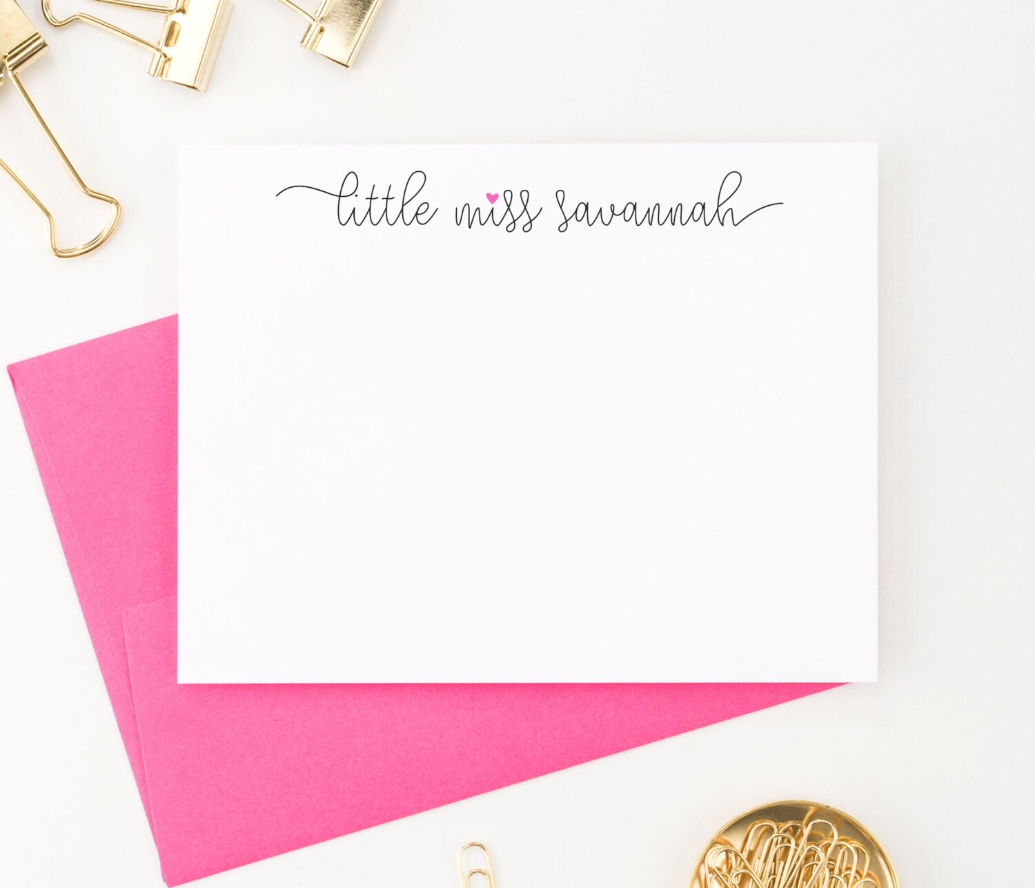 Personalized stationery set for girls Little Miss Stationery