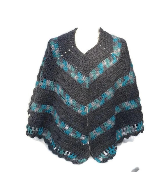 Open Poncho Shawl Crochet Pattern Crochet Cape by ToppyToppyKnits