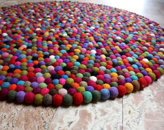 Pom pom rug | Etsy