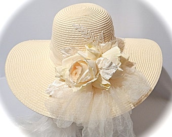 Vintage ivory hat | Etsy