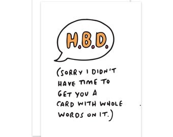 Hbd card | Etsy