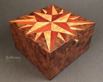 Wooden Keepsake Boxes with Vintage Quilt Designs by Quiltboxes