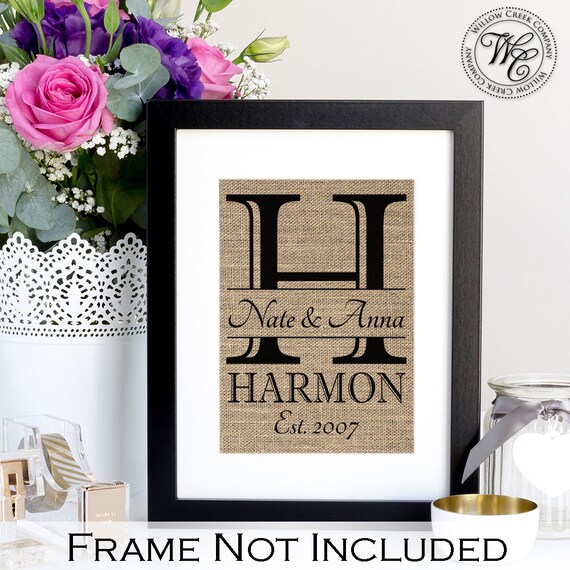 Farmhouse Decor / Burlap Monogram / by WillowCreekCompany on Etsy