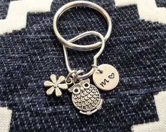 Unique owl keychain related items | Etsy