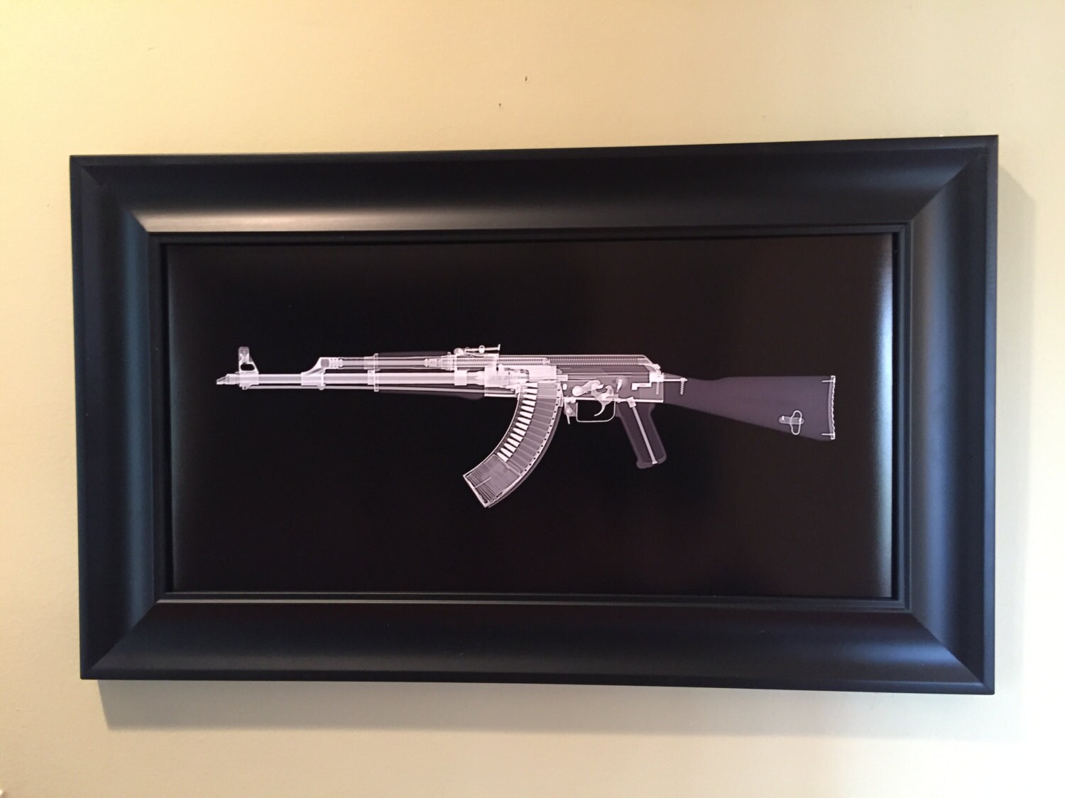 AK-47 CAT scan gun print ready to frame