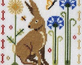 Cross stitch hare | Etsy