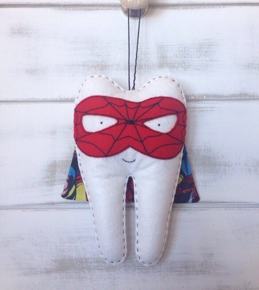 Personalized Boys Superhero Tooth Fairy Pillow by RubyLewisDesigns