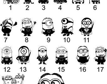 Minion decals | Etsy