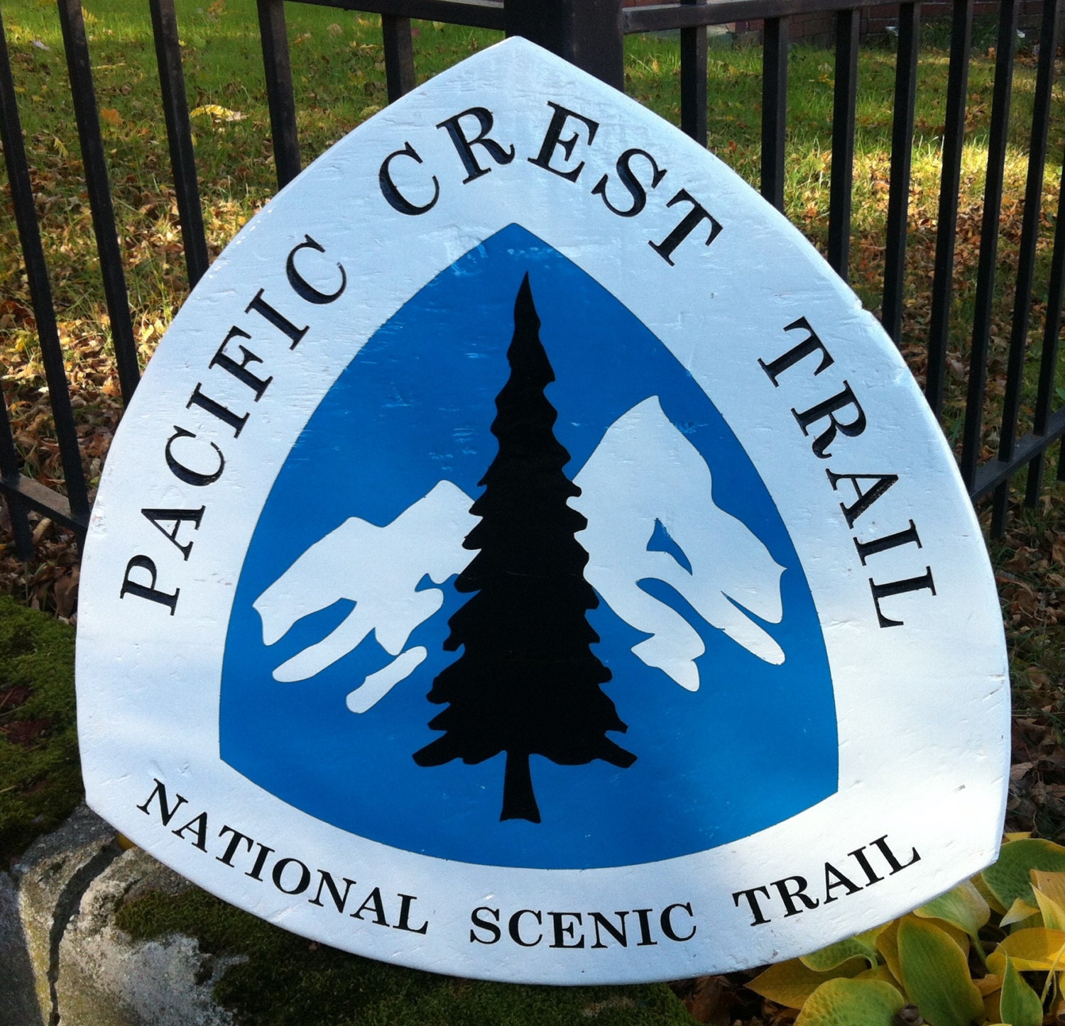 PCT Pacific Crest Trail Sign Hand Carved Wood Sign