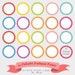 20 hand drawn circle frames doodle round by qidsignproject