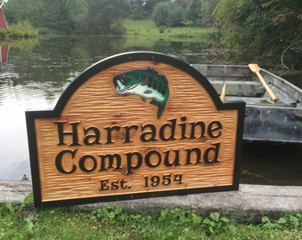 Fish camp sign | Etsy