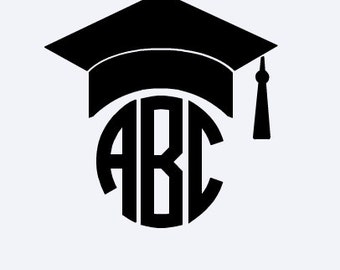 Grad cap decal | Etsy