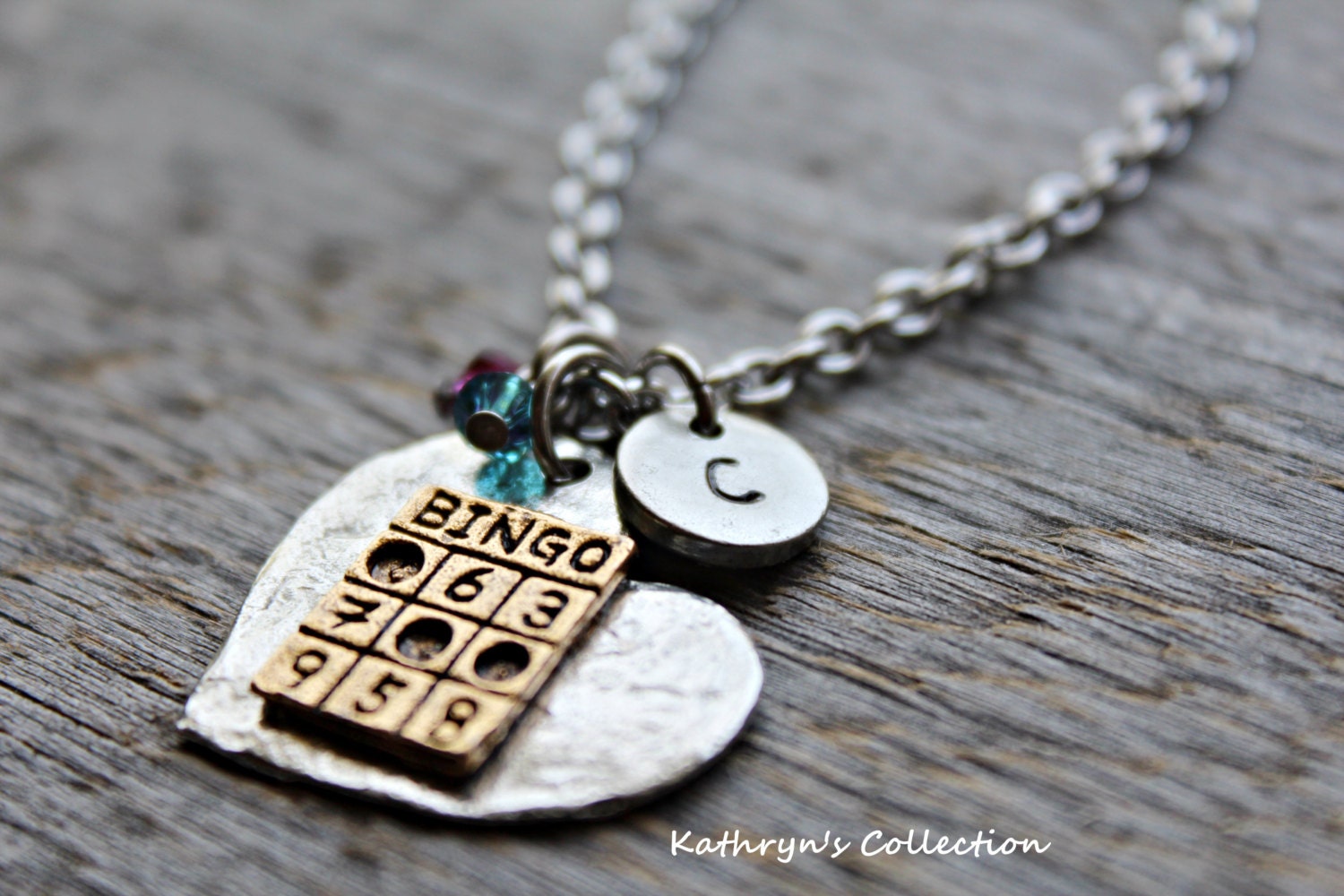 Bingo Necklace Bingo Jewelry Bingo Gift Gambling necklace