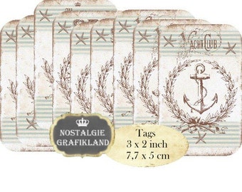 BEACH TEXTURES Printable Gift Tags Beach House Collage Sheet