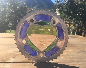 Unique stained glass bike related items | Etsy