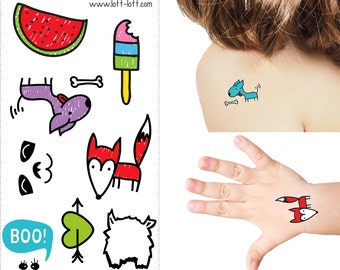 Unique kids tattoo related items | Etsy