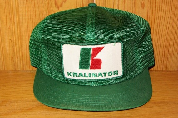 KRALINATOR Original Vintage 80s ALL MESH Green Trucker