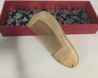Ebony Deer Comb Natural Handmade Comb Wooden Comb by mysmilewood