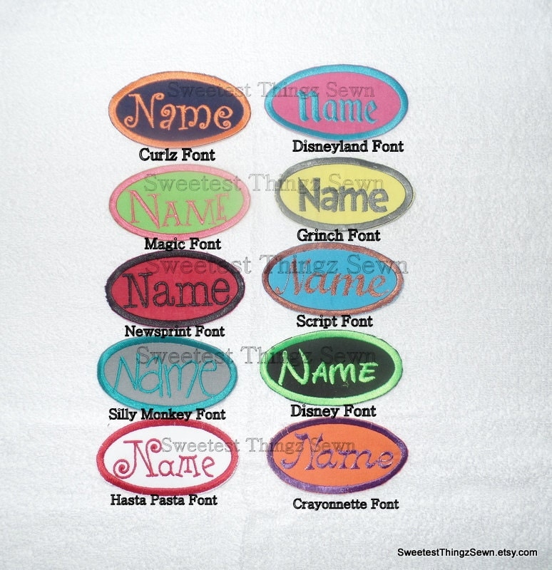 Personalized Name Tag/ Iron on Name Tag/ Embroidered Name Tag/