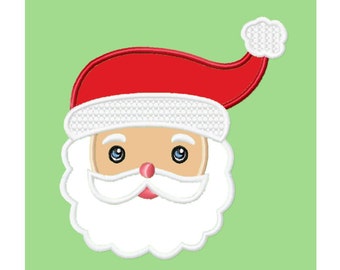 Items similar to Santa Face Machine Applique Embroidery Design on Etsy