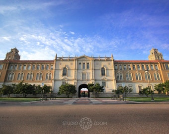 Texas Tech University Memorial Circle Black and White TTU