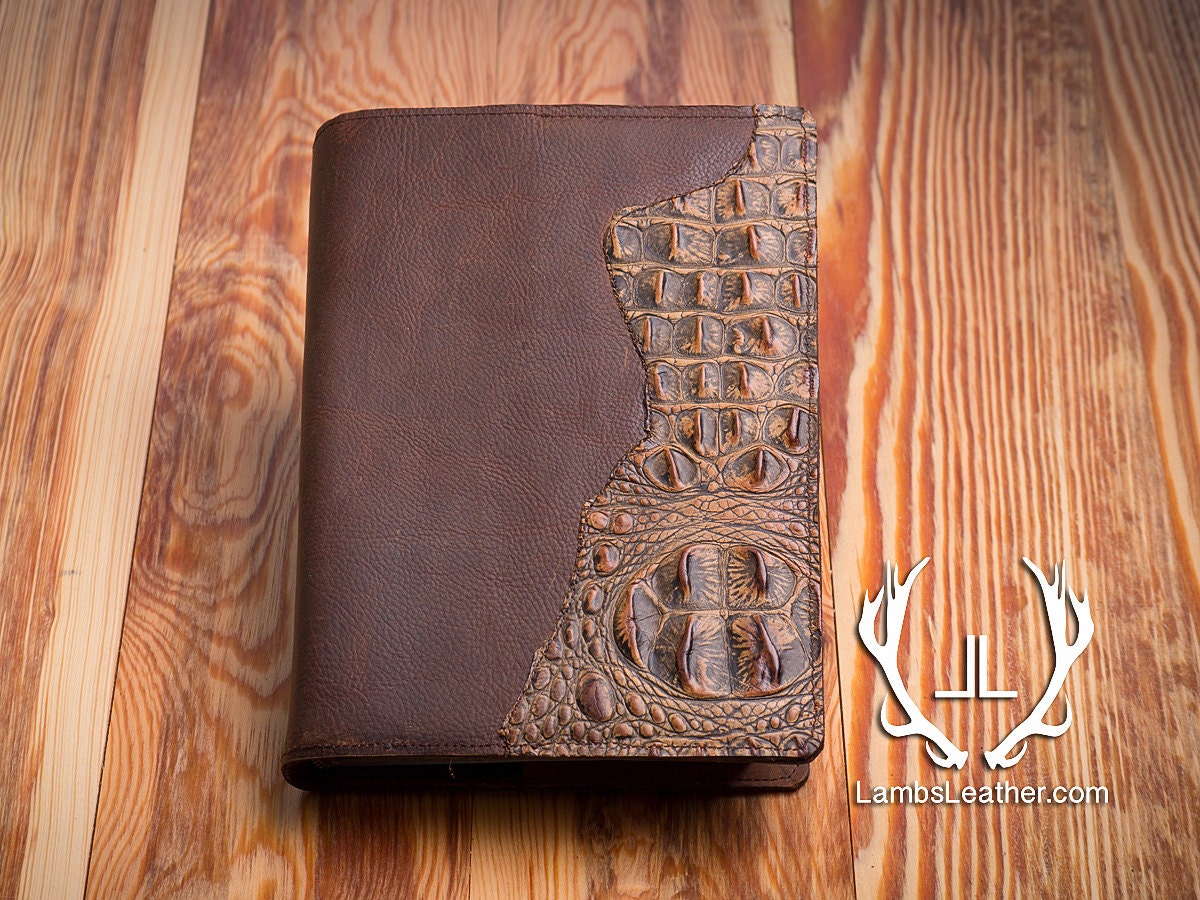 Leather Bible Cover Genuine Leather Crocodile By LambsLeather Leather Bible Cover Genuine Leather Crocodile By LambsLeather
