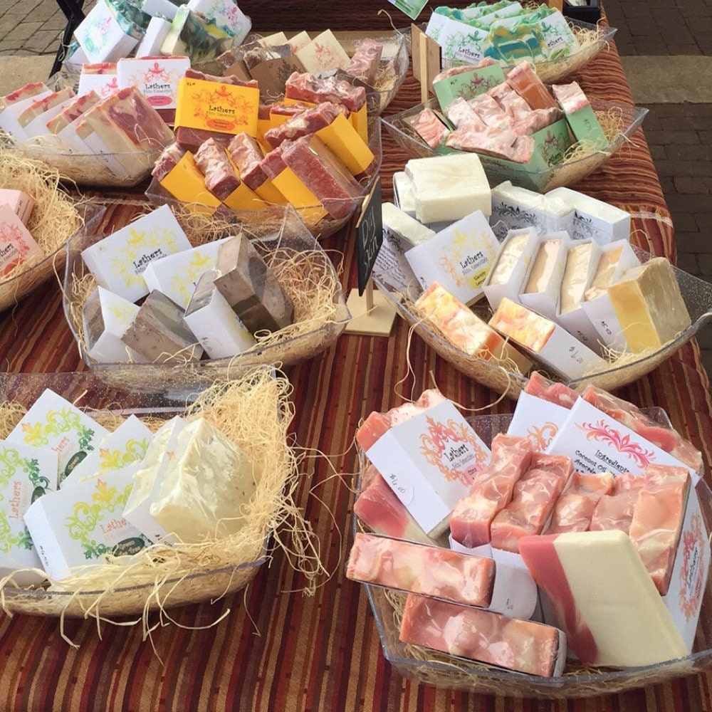 Handmade Artisan Soaps bursting with by Lathersskinessential