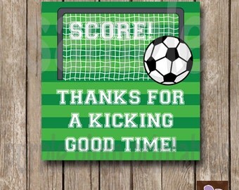 Soccer thank you tag | Etsy