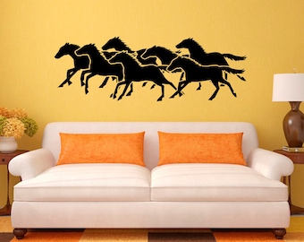 Running horse decal | Etsy
