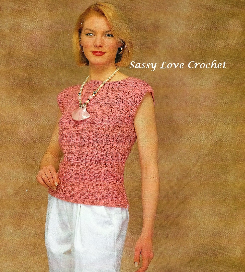 Crochet Shell Top Pattern Womens Tops Crochet by SassyloveCrochet