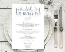 Unique wedding dinner menus related items | Etsy