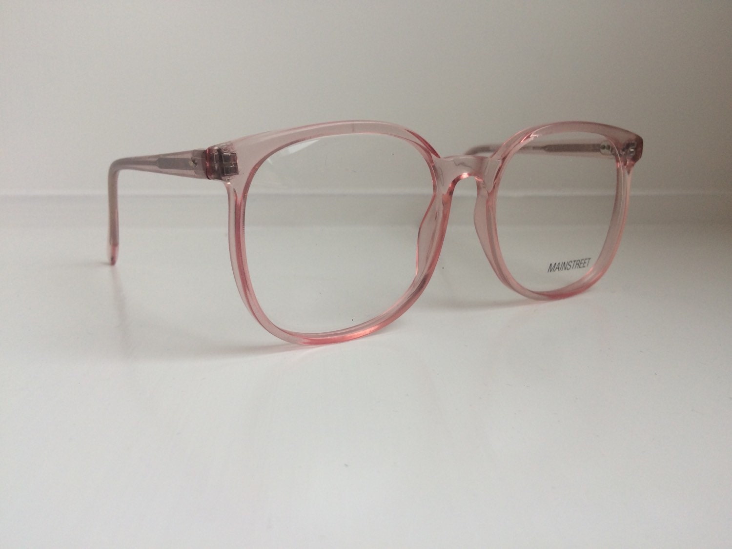 Vintage Pink Eyeglass Frames Oversized Eyeglasses Light