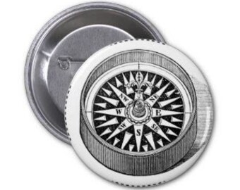 Unique compass pin related items | Etsy