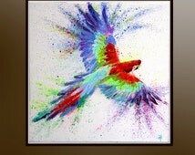 Popular items for parrot painting on Etsy