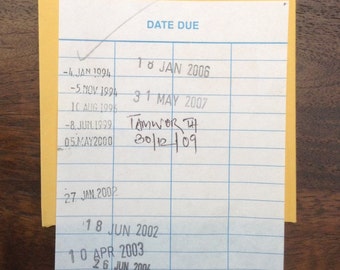 Library date stamp | Etsy