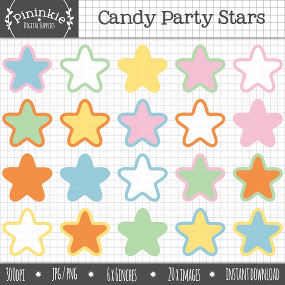 Pastel Stars Clipart Commercial Use Pastel Clip Art Baby