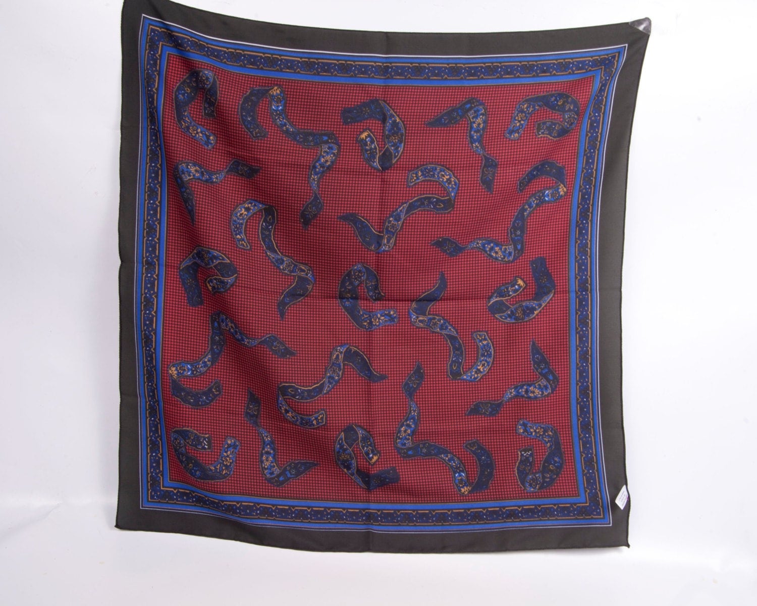 Vintage Italian Scarf Made in Italy Reds and Blues Square Polyester ...