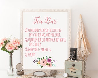Printable tea party sign Get fancy for tea time Dress up