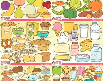 Healthy food clipart | Etsy