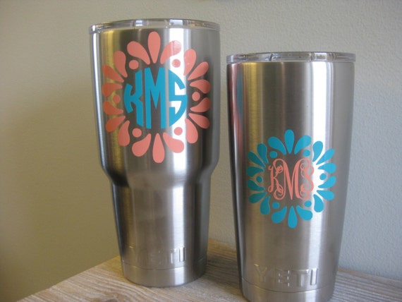 Yeti Monogram Decal Yeti Decal Monogram Decal Yeti