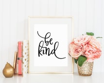 Popular items for be kind poster on Etsy