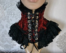 Unique red and black corset related items | Etsy