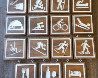 Routed wood signs | Etsy