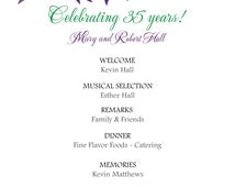 Unique anniversary program related items | Etsy