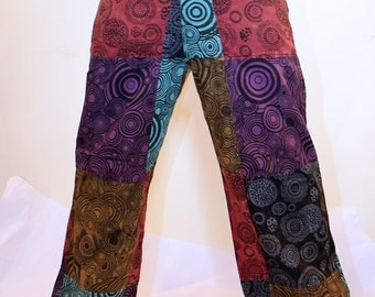 Patchwork pants | Etsy