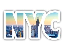 Unique nyc skyline decal related items | Etsy