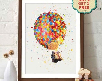 Pixar Movie Poster Wall E by watercolormagazine on Etsy